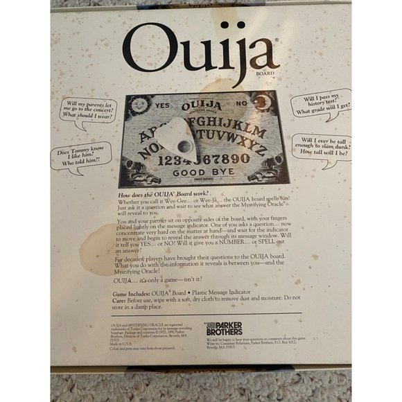 Parker Brothers | Toys | Vintage Ouija Board Mystifying Oracle Game ...
